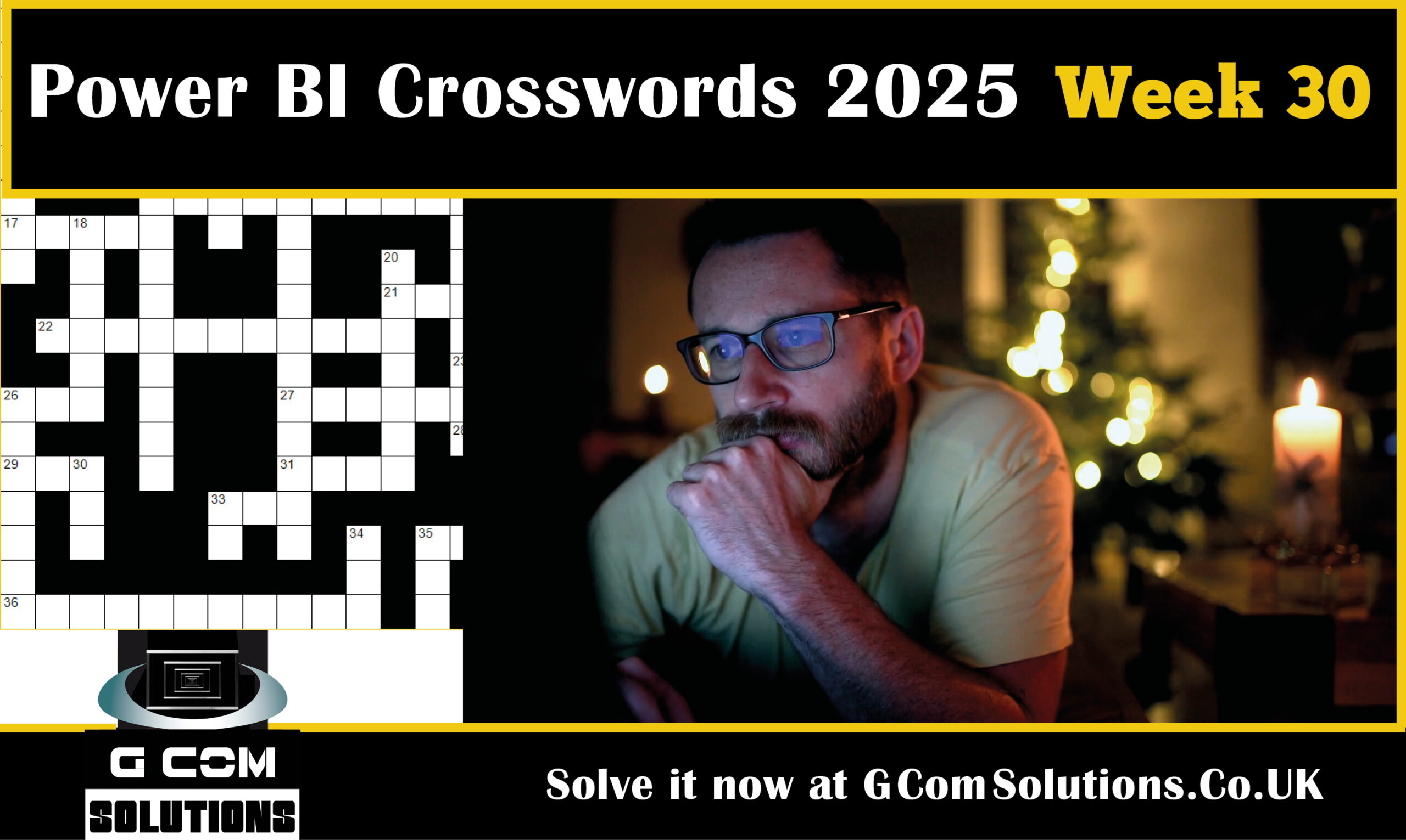 Power BI Crosswords 2025: Week 30 | G Com Solutions Limited